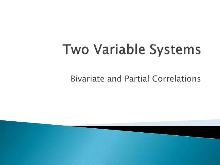 PPT - Two Variable Systems PowerPoint Presentation, free download - ID ...