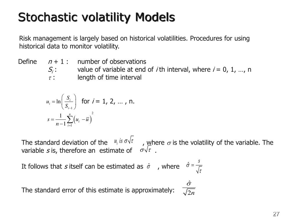 PPT - Market Risk Management using Stochastic Volatility Models ... PPT - Market Risk Management using Stochastic Volatility Models ...