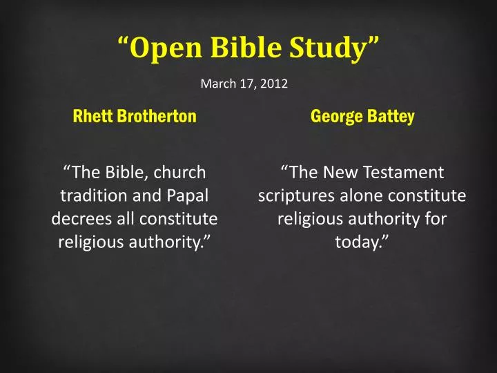 PPT - “Open Bible Study” PowerPoint Presentation, free download - ID ...