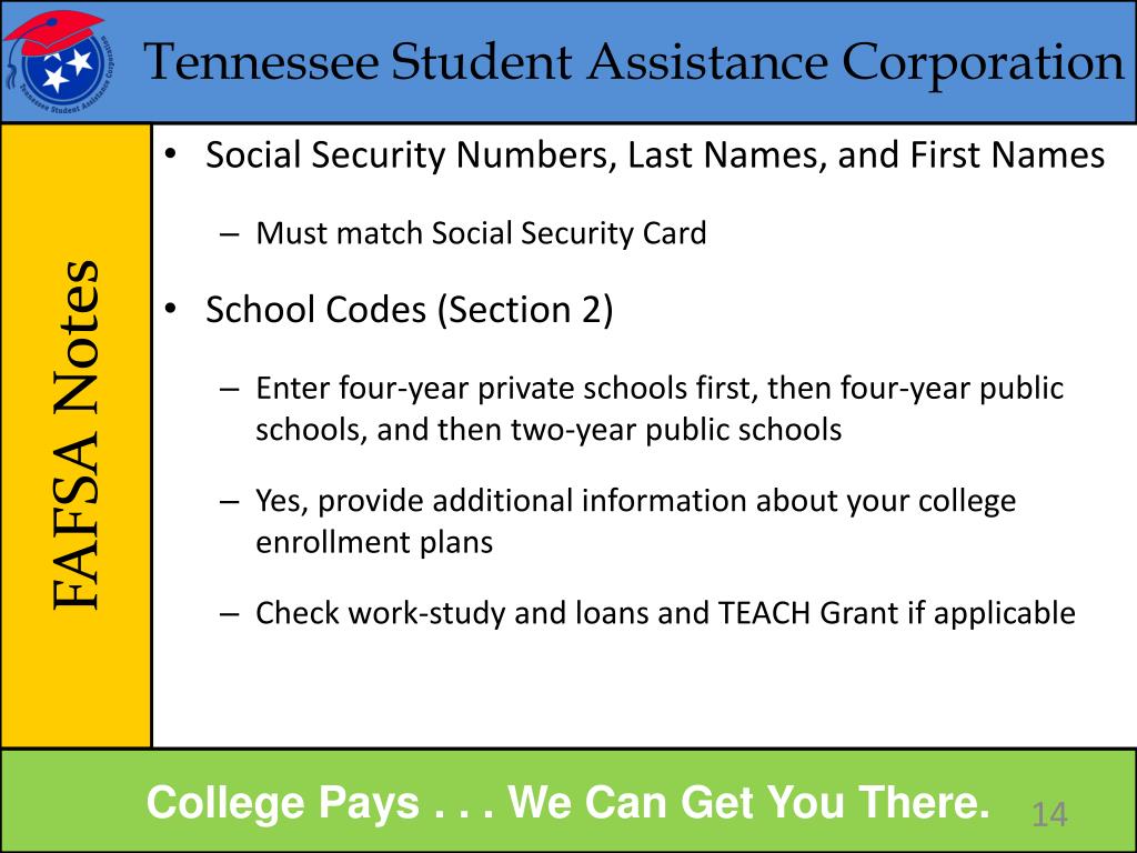 PPT - Tennessee Student Assistance Corporation PowerPoint Presentation ...
