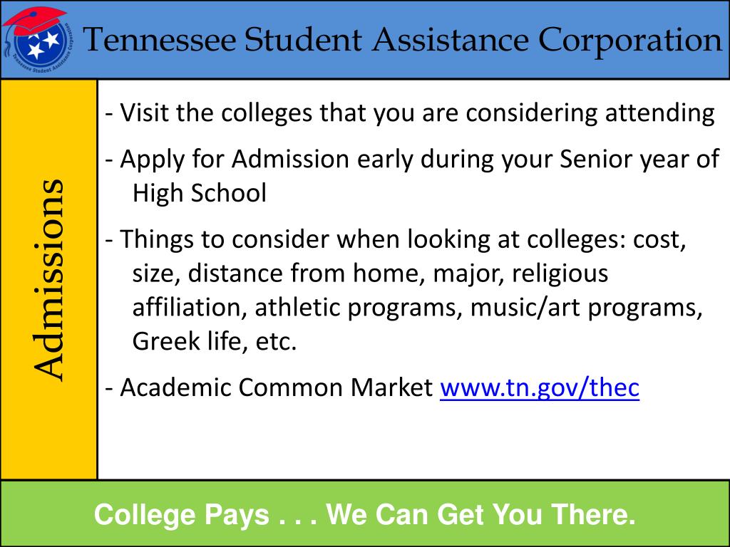 PPT - Tennessee Student Assistance Corporation PowerPoint Presentation ...