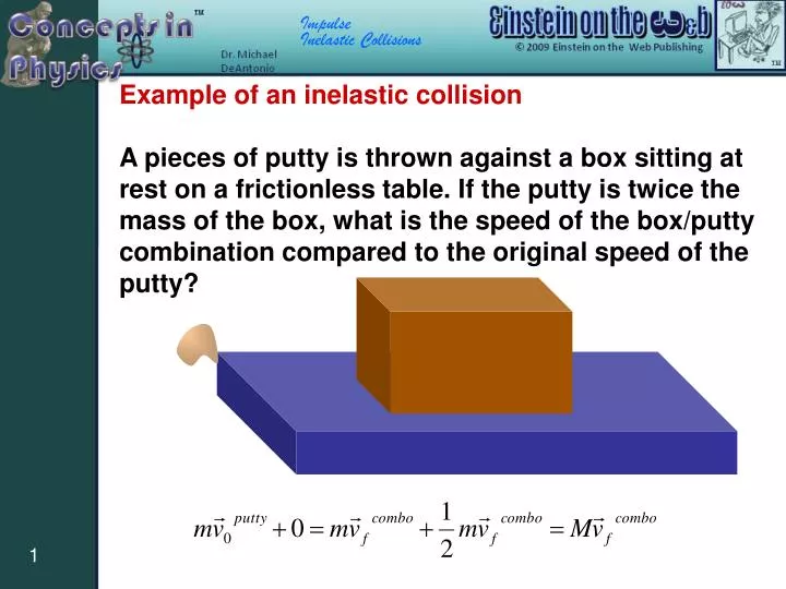 PPT - Example of an inelastic collision PowerPoint Presentation, free ...