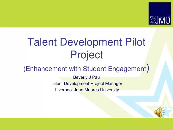 PPT - Talent Development Pilot Project (Enhancement with Student ...