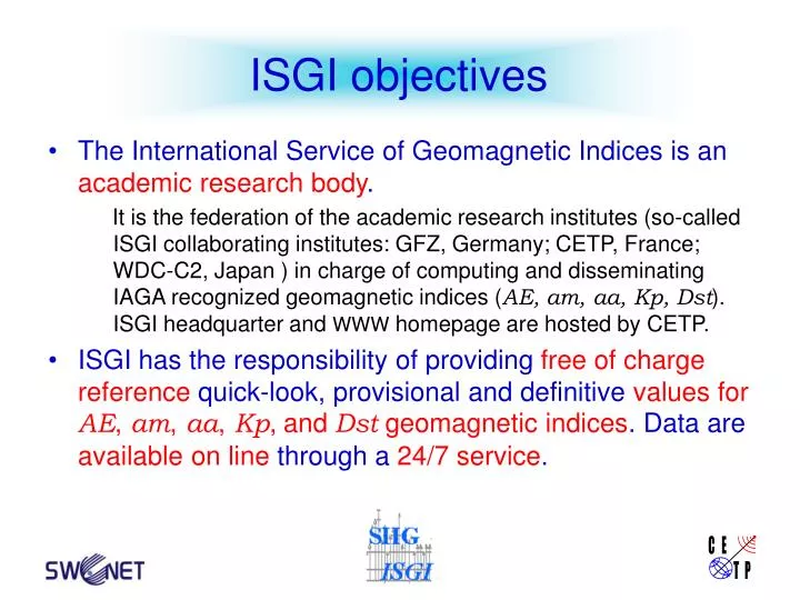 PPT - ISGI objectives PowerPoint Presentation, free download - ID:4859748
