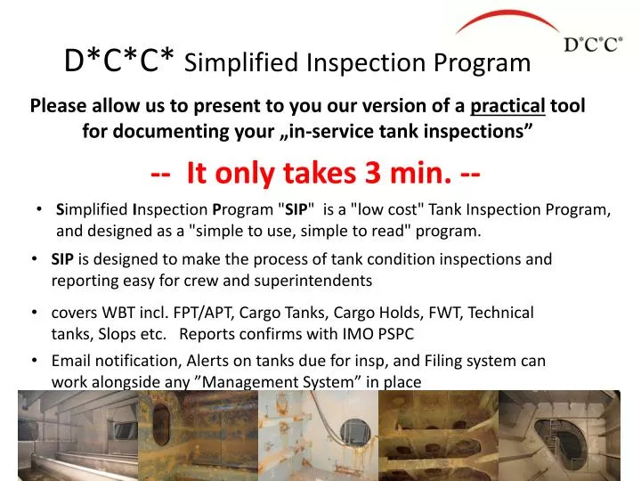 PPT - D*C*C* Simplified Inspection Program PowerPoint Presentation ...