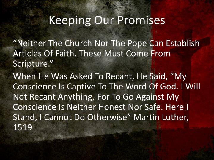 PPT - Keeping Our Promises PowerPoint Presentation - ID:4860109