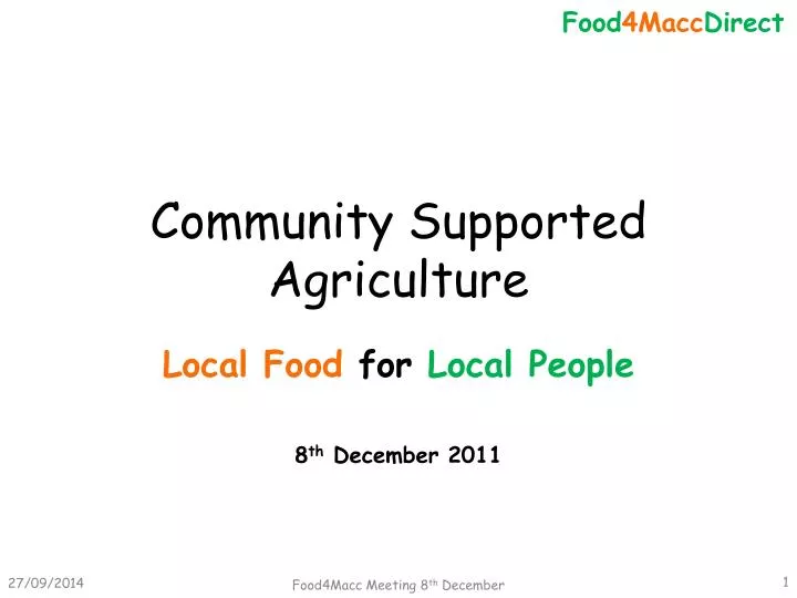 PPT - Community Supported Agriculture PowerPoint Presentation, free ...
