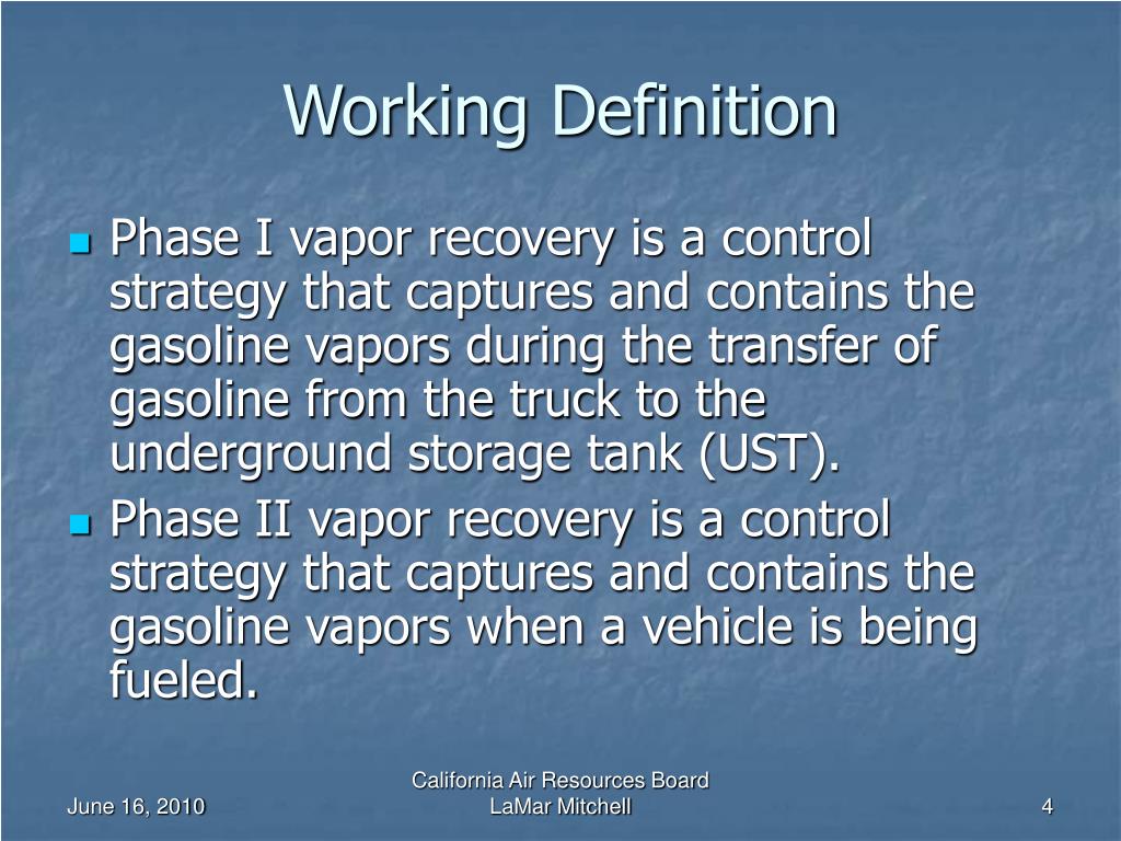 PPT - Basic Guide to Gasoline Vapor Recovery at the Gasoline Dispensing ...