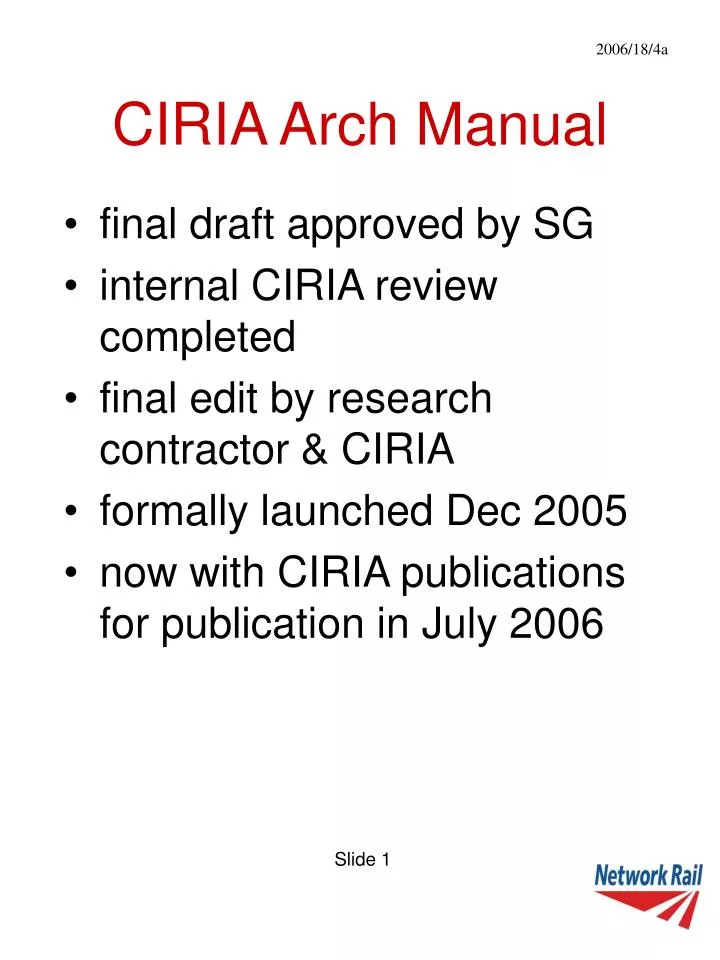 PPT - CIRIA Arch Manual PowerPoint Presentation, free download - ID:4862694