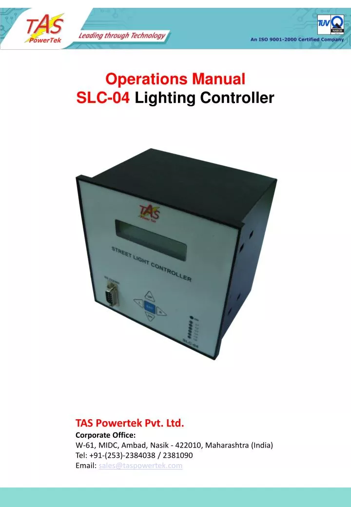 PPT - Operations Manual SLC-04 Lighting Controller PowerPoint ...