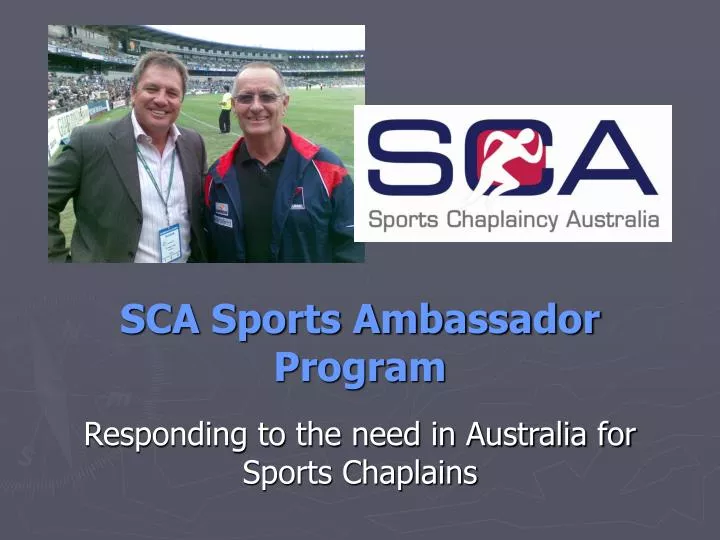 PPT - SCA Sports Ambassador Program PowerPoint Presentation, free ...