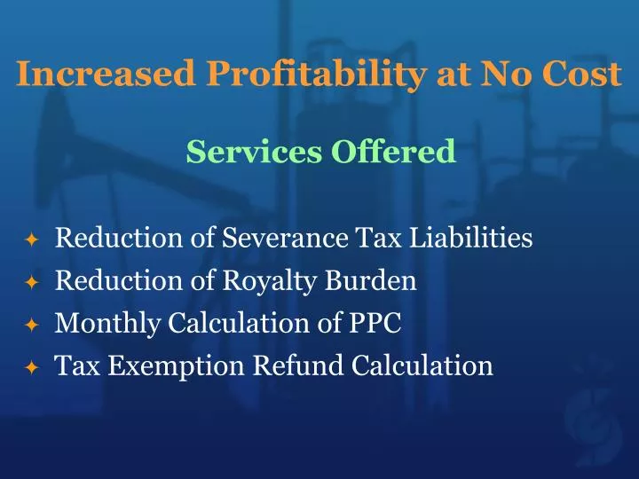 PPT - Services Offered PowerPoint Presentation, free download - ID:4864963