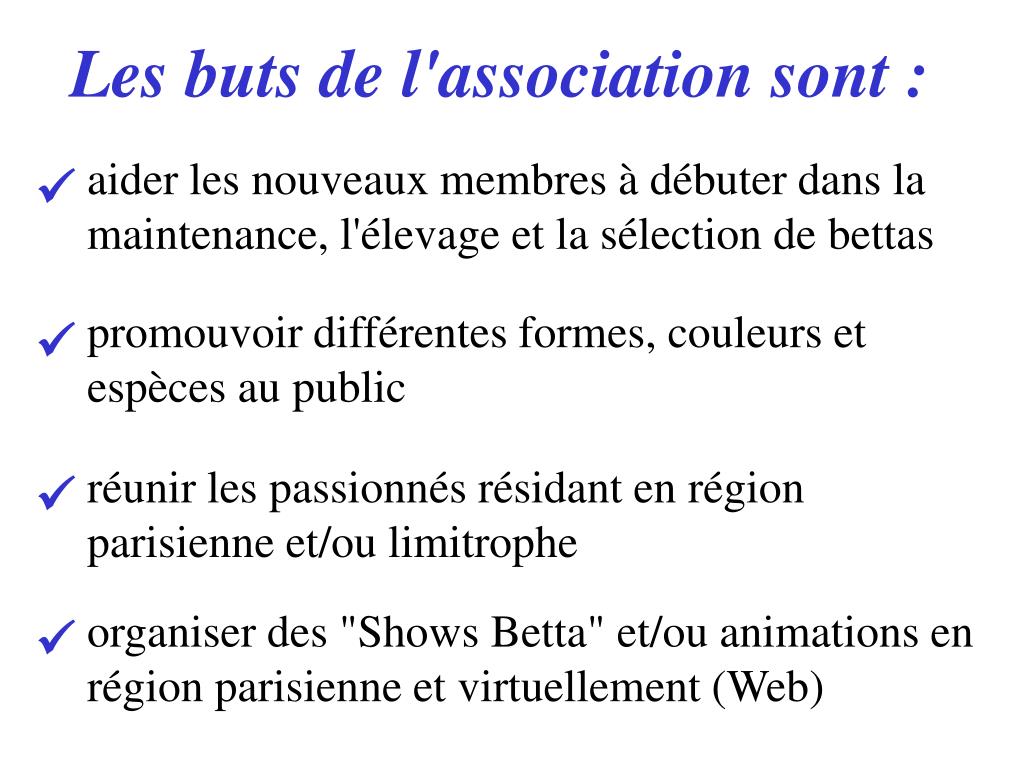 PPT - Les buts de l'association sont : PowerPoint Presentation, free ...