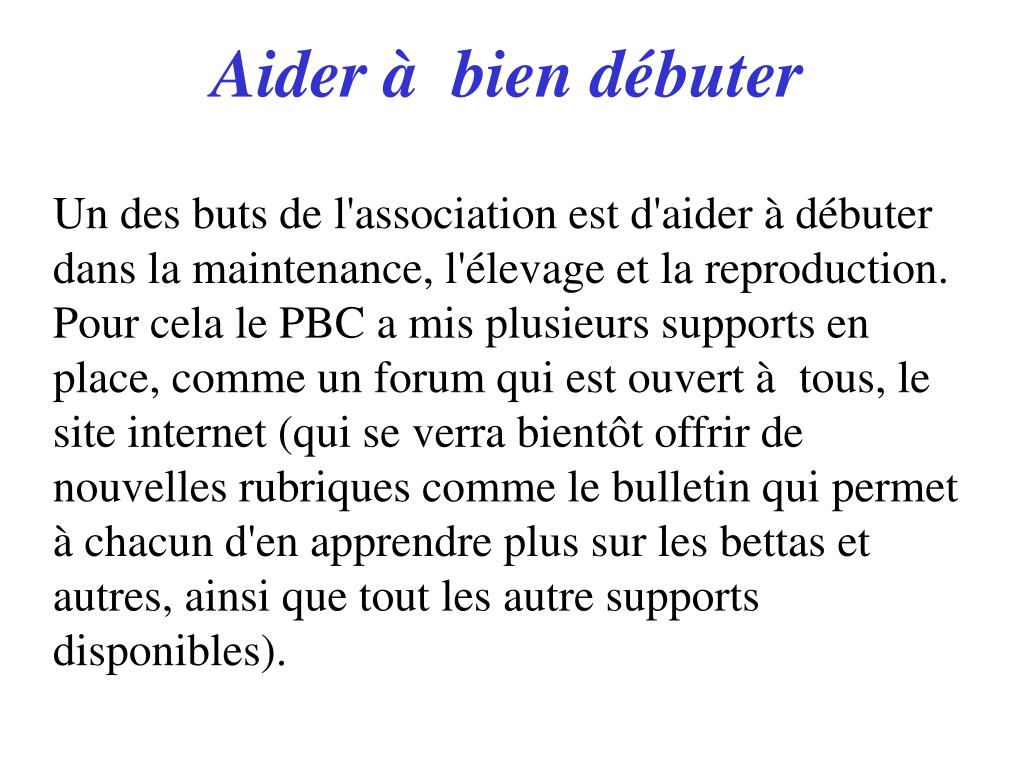 PPT - Les buts de l'association sont : PowerPoint Presentation, free ...