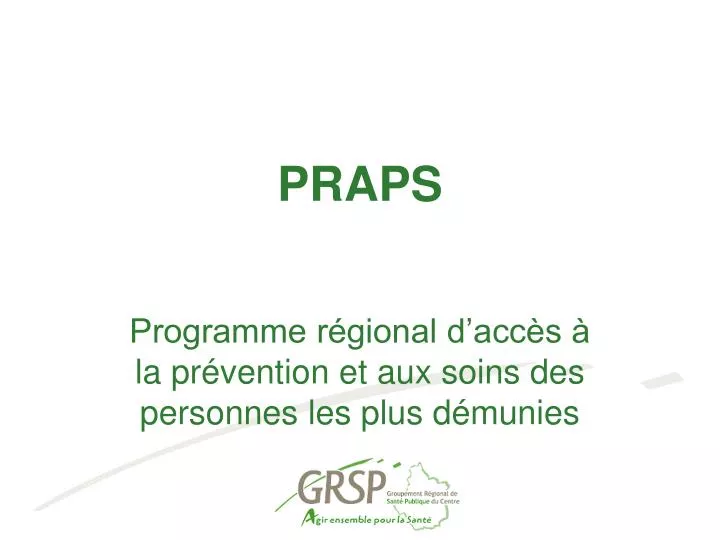 PPT - PRAPS PowerPoint Presentation, free download - ID:4866919