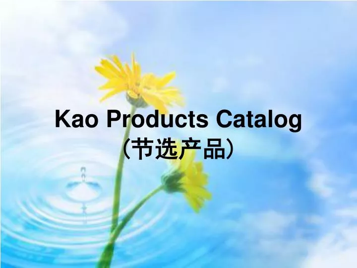 PPT - Kao Products Catalog ( 节选产品 ) PowerPoint Presentation, free ...