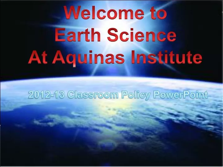 PPT - Welcome to Earth Science PowerPoint Presentation, free download ...
