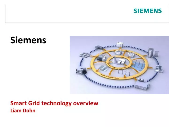PPT - Siemens Smart Grid technology overview Liam Dohn PowerPoint ...