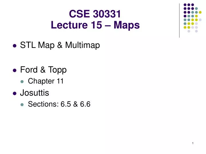 Ppt Cse 30331 Lecture 15 Maps Powerpoint Presentation Free 0192