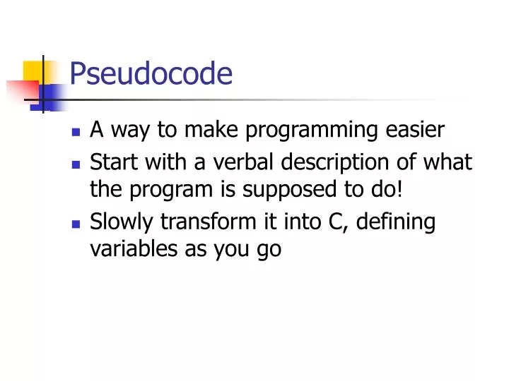 PPT - Pseudocode PowerPoint Presentation, free download - ID:4871572