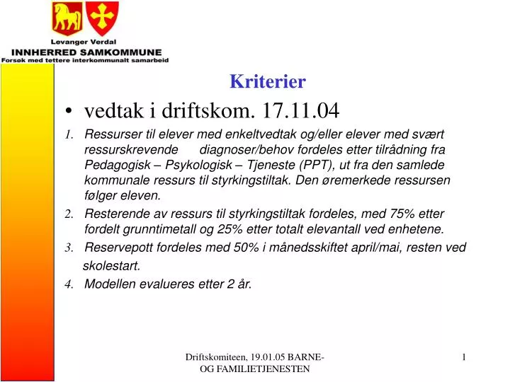 PPT - Kriterier PowerPoint Presentation, free download - ID:4871833