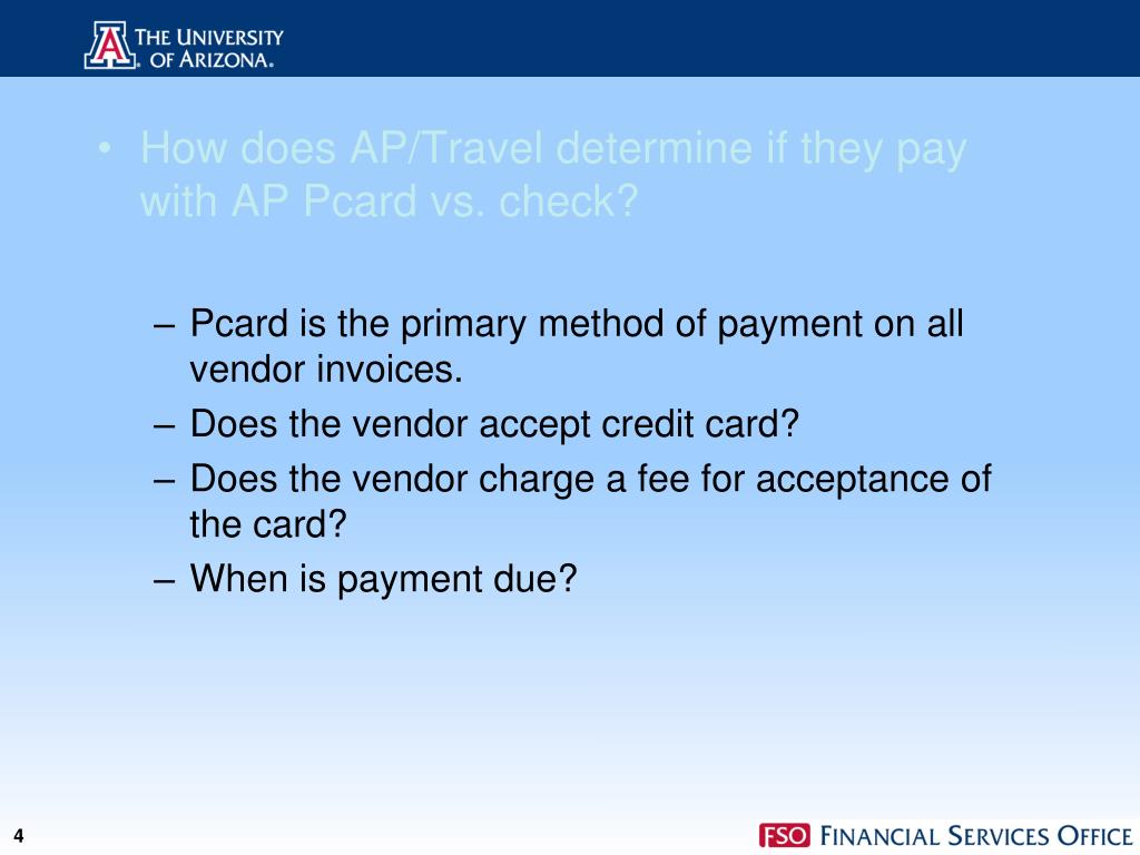 PPT - Accounts Payable AP Payment Card (Pcard) Summer School July 28 ...