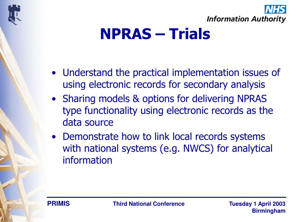 PPT - RAISING THE ROOF National Patient Records Analysis Service (NPRAS ...