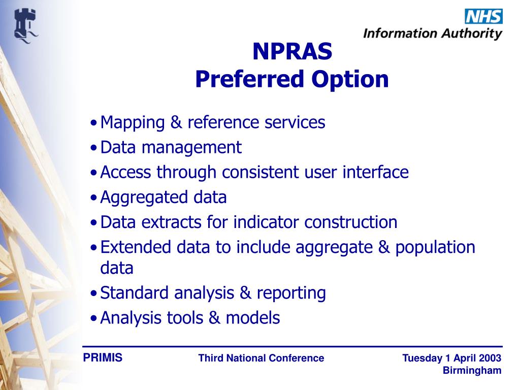 PPT - RAISING THE ROOF National Patient Records Analysis Service (NPRAS ...