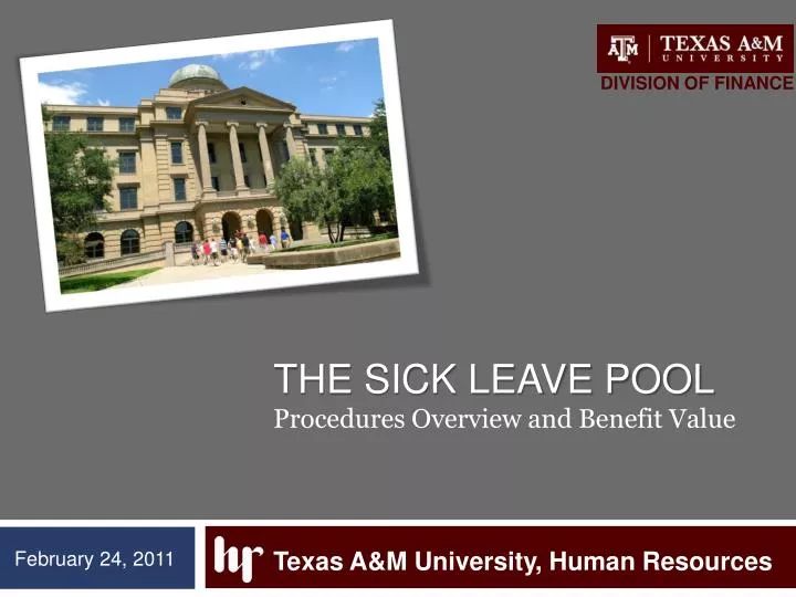 PPT - The Sick Leave Pool Procedures Overview and Benefit Value ...