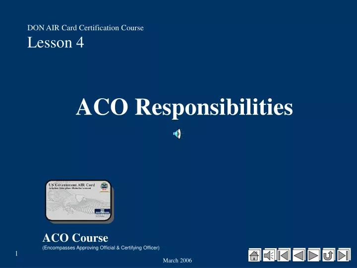 PPT - ACO Responsibilities PowerPoint Presentation, free download - ID:4874806