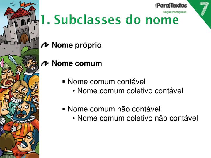 PPT - Classes de palavras: o nome PowerPoint Presentation - ID:4875278