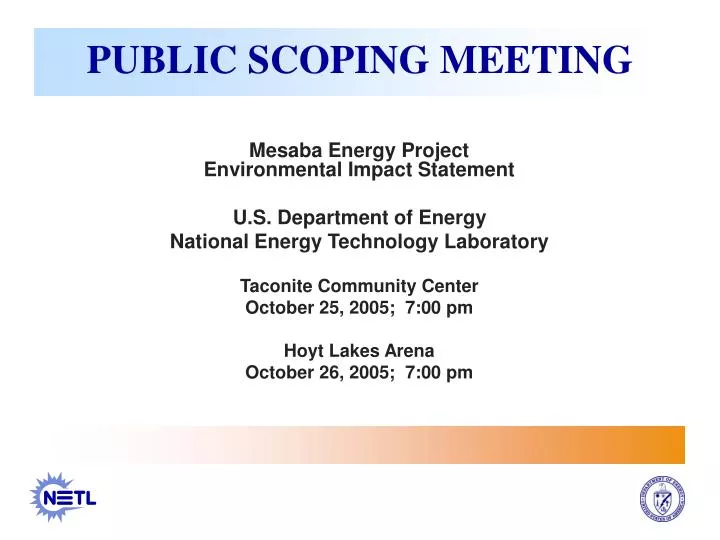 PPT - PUBLIC SCOPING MEETING PowerPoint Presentation, free download ...