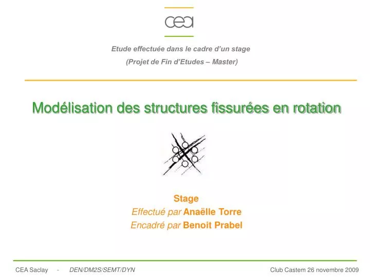 PPT - Modélisation des structures fissurées en rotation PowerPoint Presentation - ID:4876376