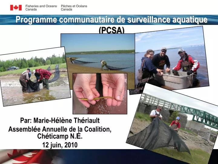 PPT - Programme communautaire de surveillance aquatique (PCSA ...