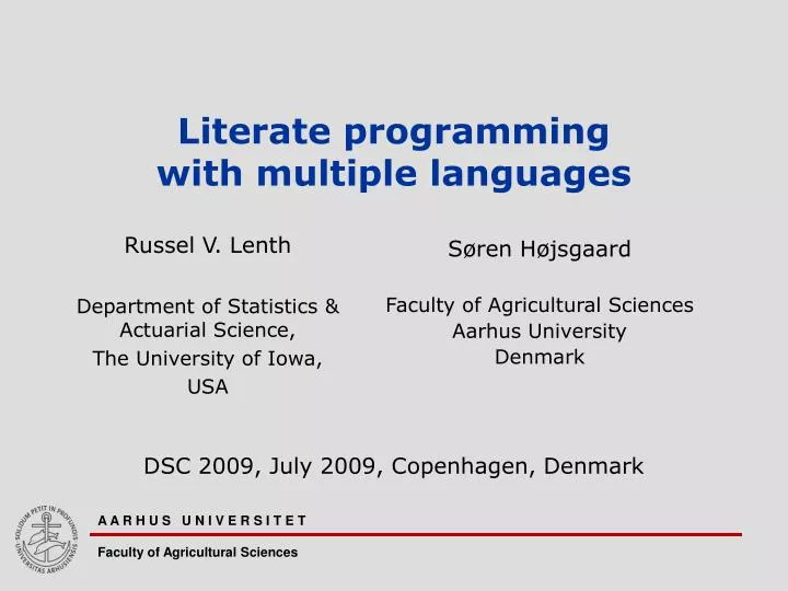 PPT - Literate programming with multiple languages PowerPoint ...