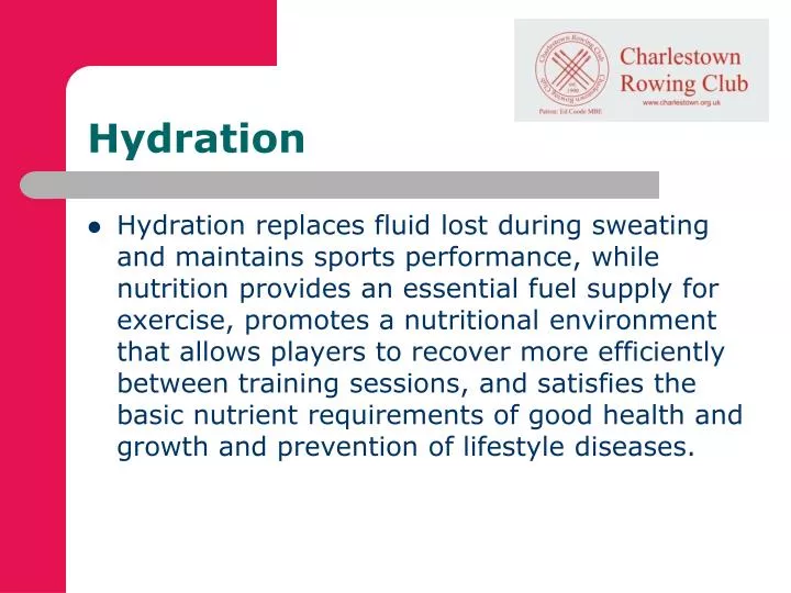 PPT - Hydration PowerPoint Presentation, free download - ID:4877922