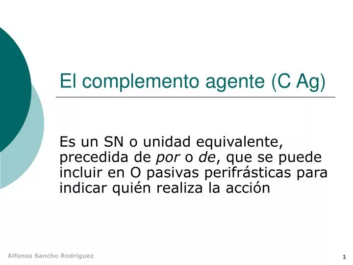 PPT - El complemento agente (C Ag) PowerPoint Presentation, free ...