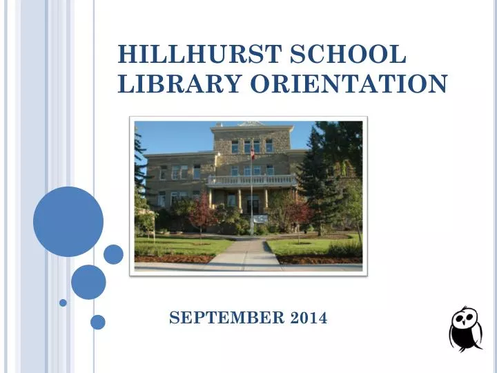 PPT - HILLHURST SCHOOL LIBRARY ORIENTATION PowerPoint Presentation ...