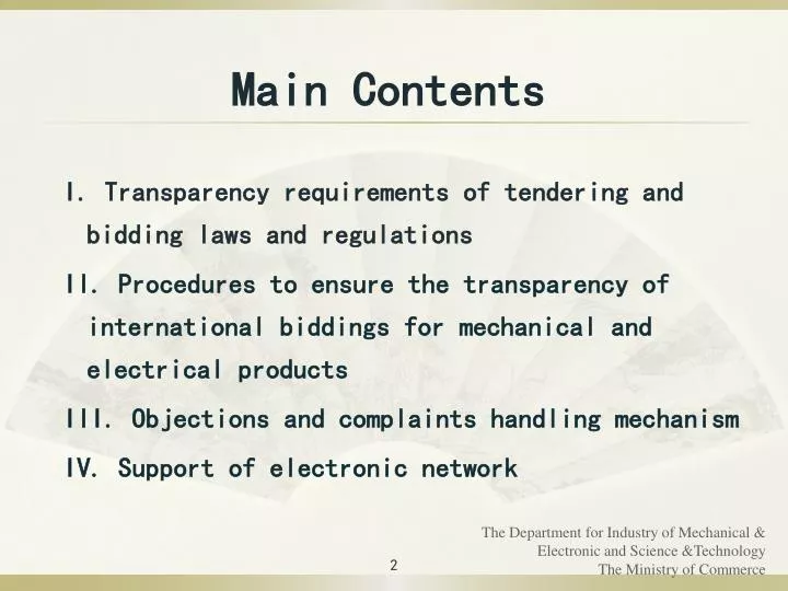 PPT - Main Contents PowerPoint Presentation, free download - ID:4879643