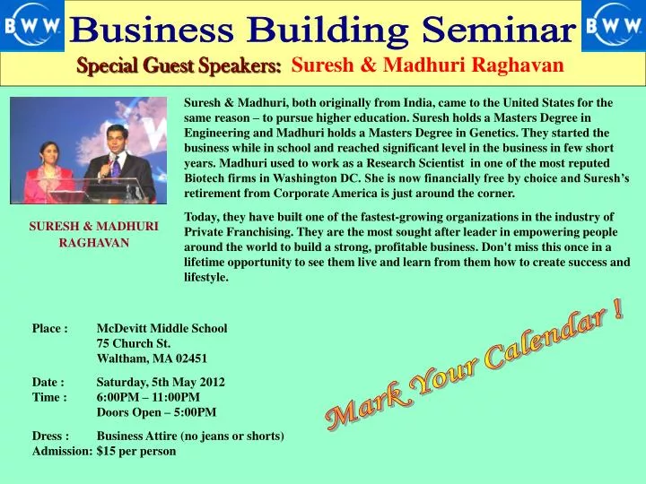 PPT - Business Building Seminar PowerPoint Presentation, free download ...