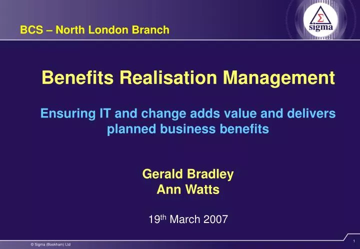 PPT - Benefits Realisation Management PowerPoint Presentation, free ...