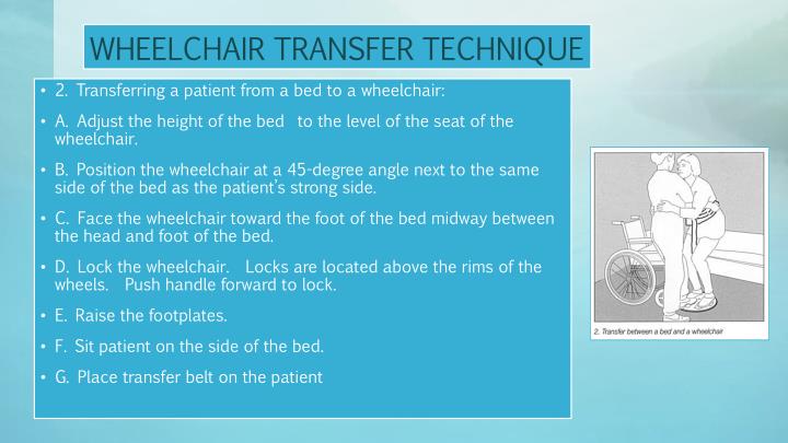 PPT - NUR 111: PROCEDURAL GUIDELINE: WHEELCHAIR TRANSFER TECHNIQUES ...
