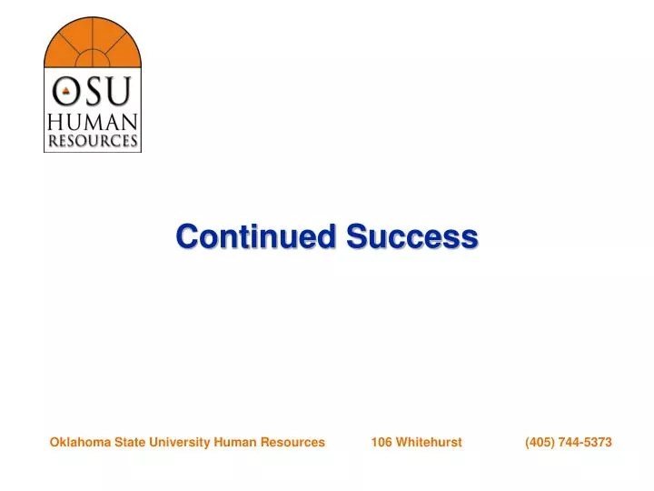 PPT - Continued Success PowerPoint Presentation, free download - ID:4880709