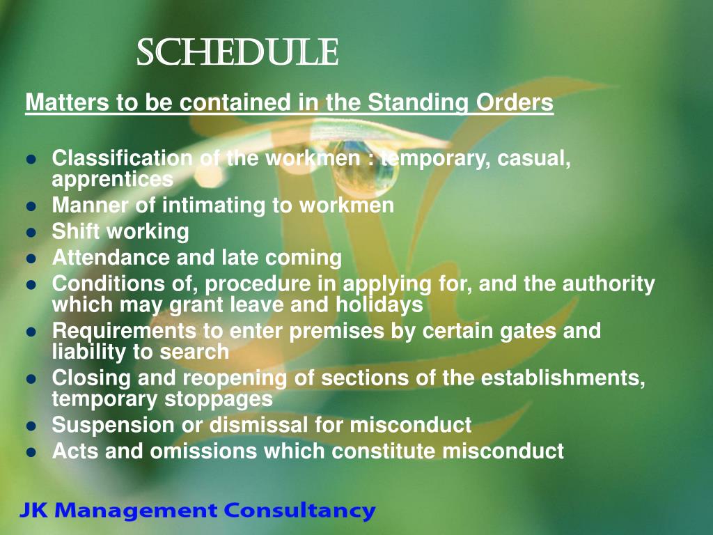 PPT - The Industrial Employment (Standing Orders) Act, 1946 PowerPoint ...