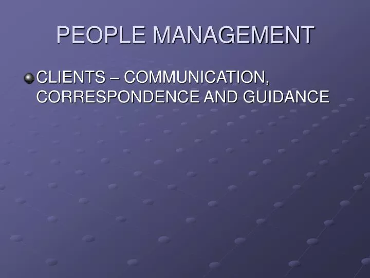 PPT - PEOPLE MANAGEMENT PowerPoint Presentation, free download - ID:4881861