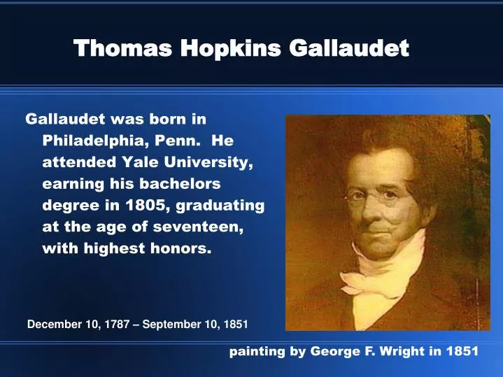 10 Septembre 1851 – Décès de Thomas Hopkins Gallaudet, pionnier de l ...