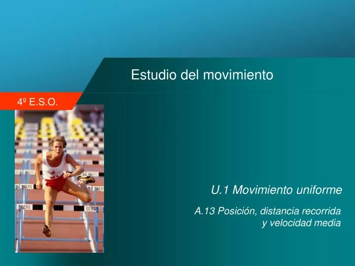 PPT - Estudio del movimiento PowerPoint Presentation, free download ...