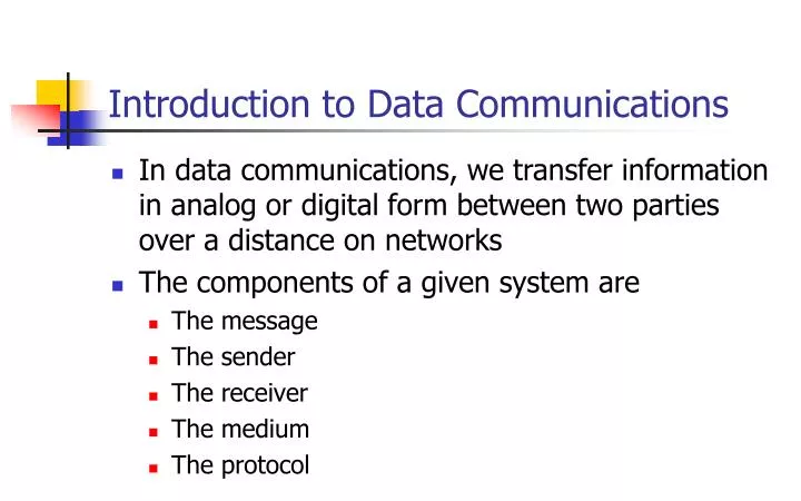 PPT - Introduction to Data Communications PowerPoint Presentation, free ... PPT - Introduction to Data Communications PowerPoint Presentation, free ...