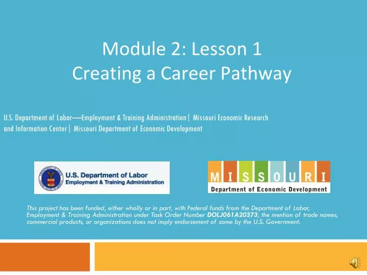 PPT - Module 2: Lesson 1 Creating a Career Pathway PowerPoint ...