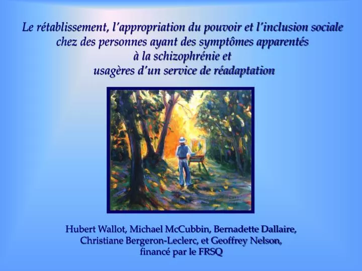 PPT - Hubert Wallot, Michael McCubbin, Bernadette Dallaire, PowerPoint ...